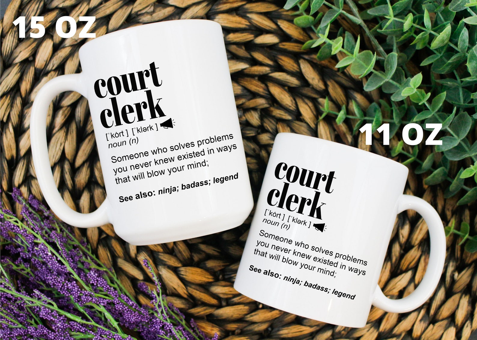 Funny COURT CLERK Gift Mug for Men and Women L for Birthday - Etsy