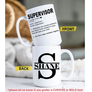 Funny Supervisor Gift Mug for Women and Men, for Birthday, Appreciation ...