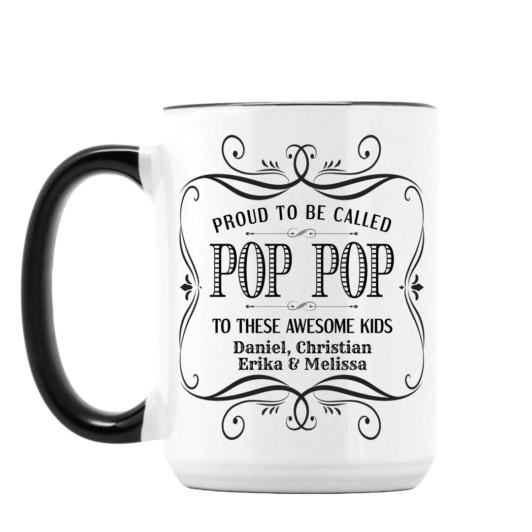 Custom Pop Pop Gift Mug L for Fathers Day, Birthday, Christmas, Baby ...
