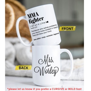 Funny MMA Fighter Gift Mug for Men and Women L for Birthday ...