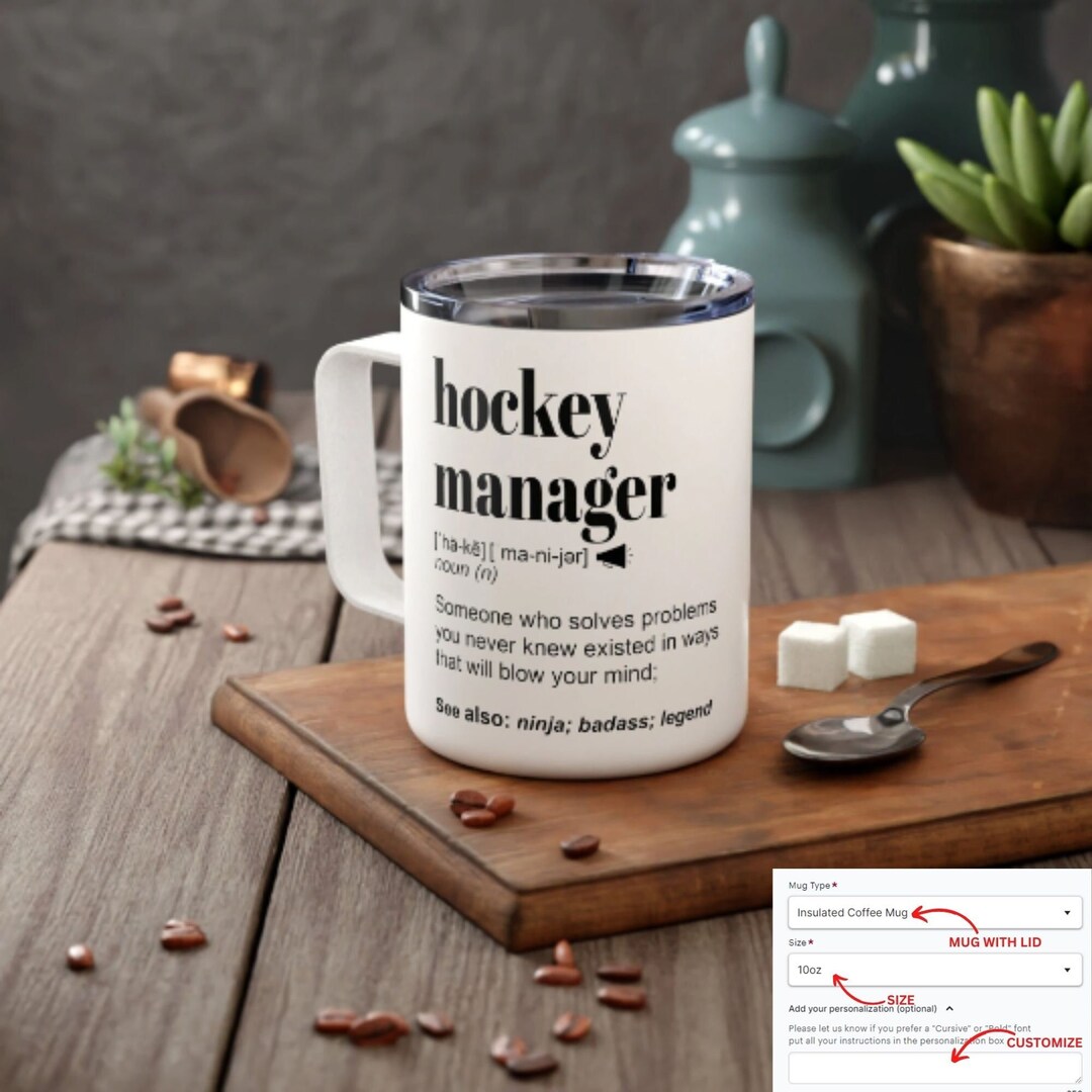 Hockey Coach Gift Hockey Manager Travel Mug Hockey Mom Coffee Cup ...