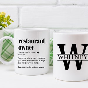 Funny RESTAURANT OWNER Gift Mug for Men and Women L for - Etsy