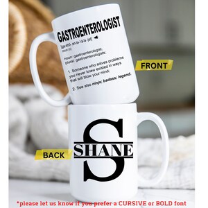 GI Doctor Mugs, Gastroenterologist Gift Idea, Gastroenterology Ceramic ...