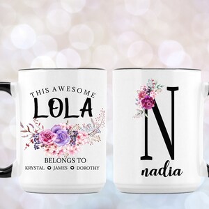 Lola Gift Mug Idea L This Awesome LOLA Belongs to L From Grandchild L ...