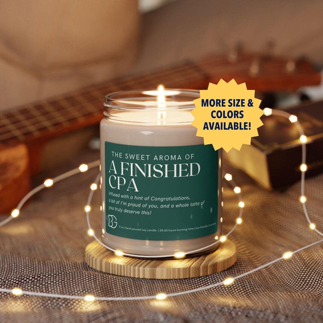 Gift for CPA, New CPA Candle for Men, Accounting Gift for Her ...