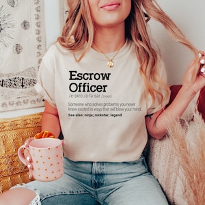 Definition Shirt - Funny Escrow Officer T Shirt L Funny Loan Officer ...