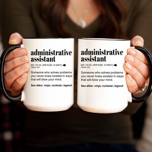 Administrative Assistant Gift Mug, Secretary Gift, for Birthday ...