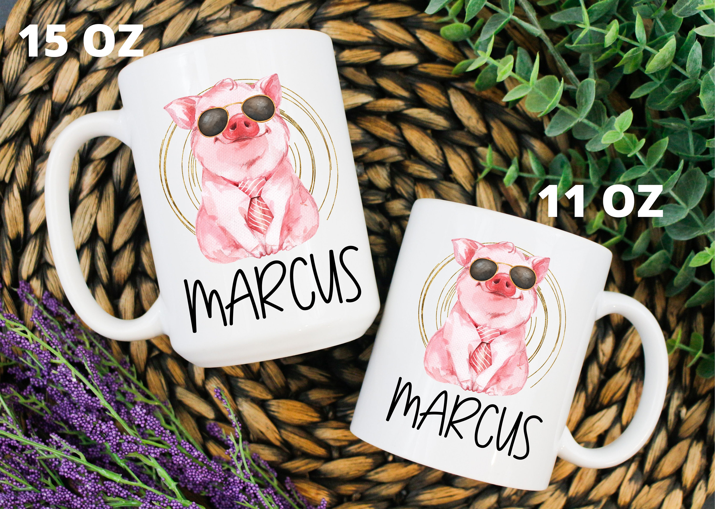 Funny Pig Mug l Cute Pig Lover Gift Idea l For Birthday | Etsy