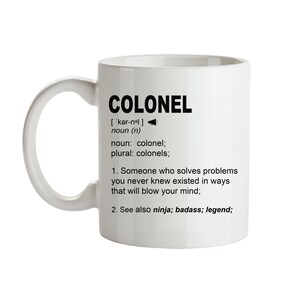Funny Colonel Gift Mug for Women and Men for Birthday - Etsy