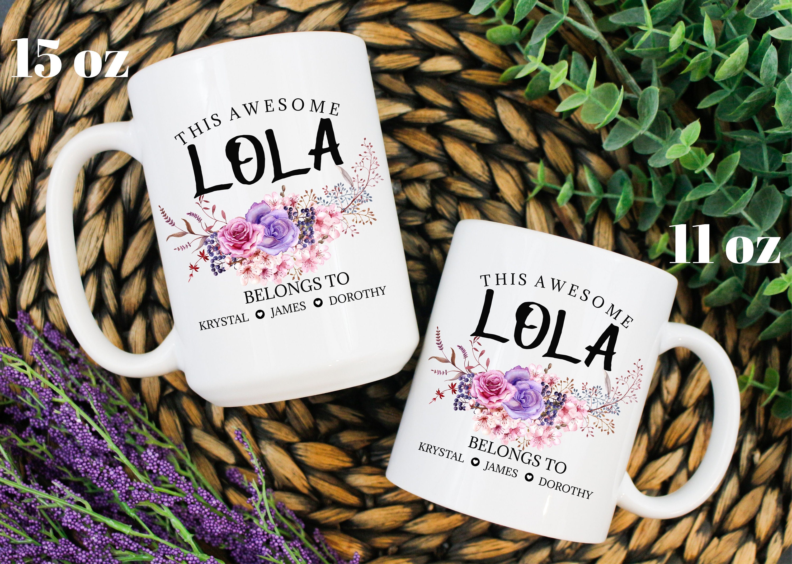 Lola Gift Mug Idea L This Awesome LOLA Belongs to L From Grandchild L ...