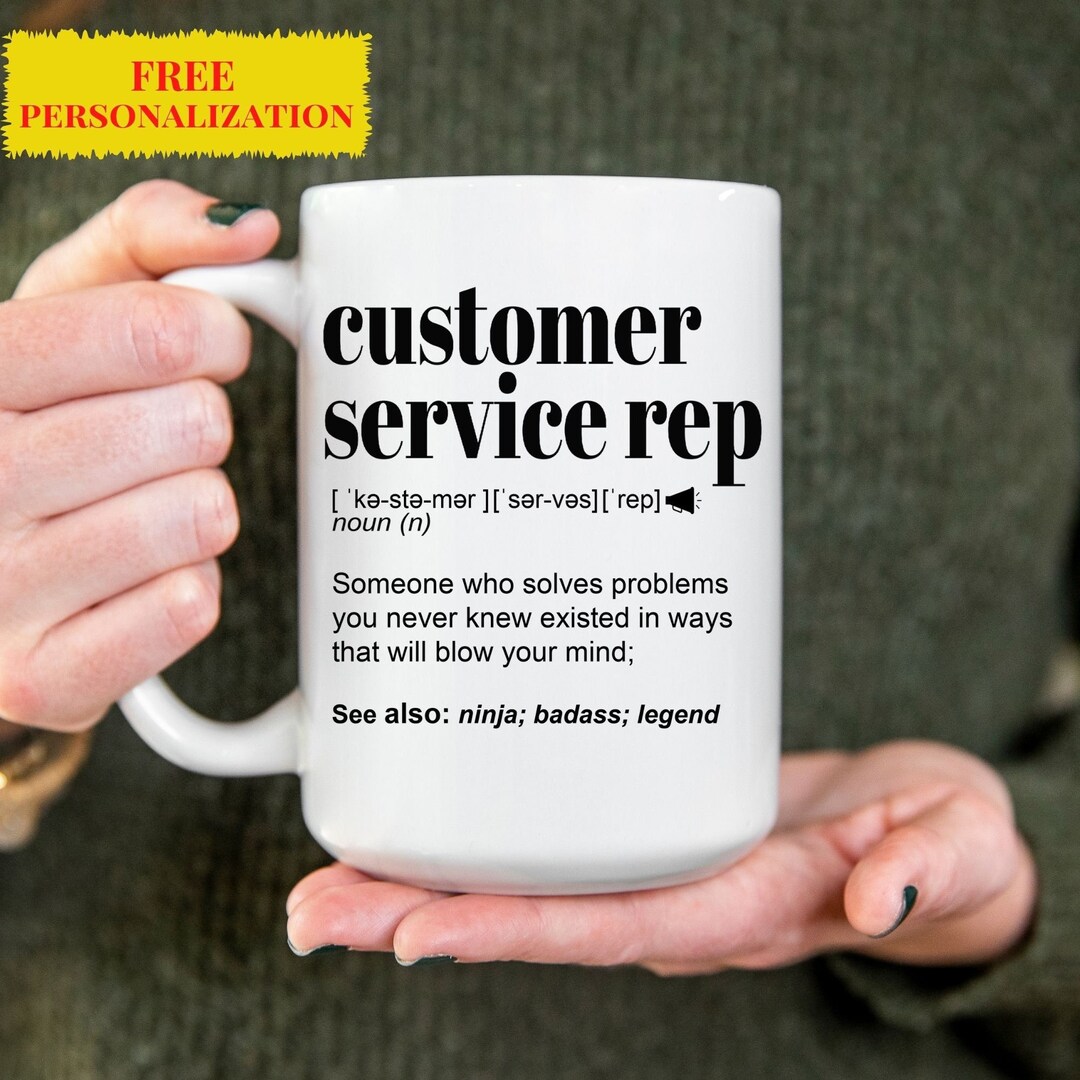 Funny CUSTOMER SERVICE REP Gift Mug for Men and Women L for Birthday ...