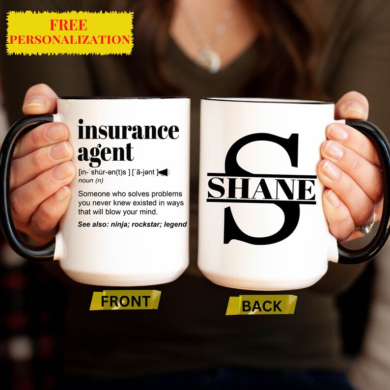 Funny INSURANCE AGENT Gift Mug for Men and Women L for Birthday ...
