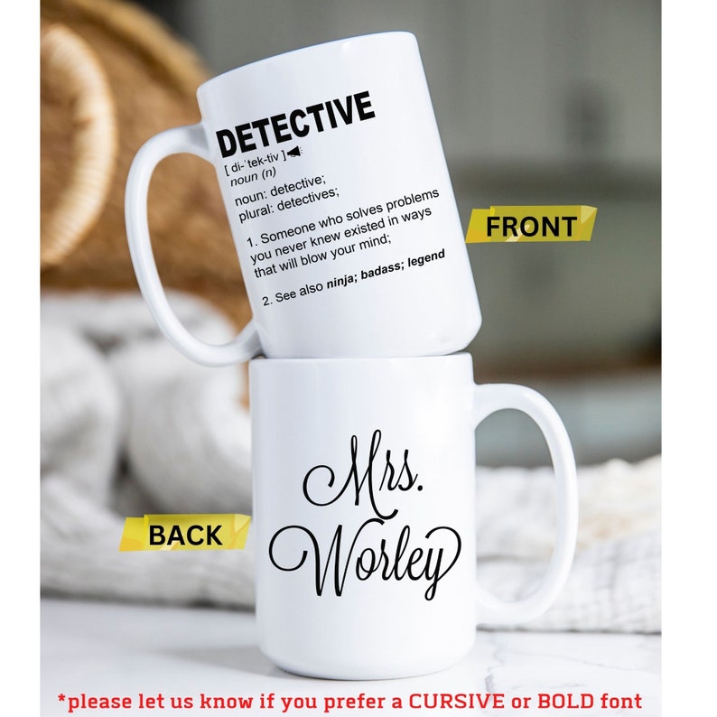 Funny Police Detective Gift Mug for Women and Men for Xmas - Etsy