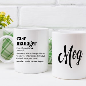 Funny Case Manager Gift Mug for Women and Men for Birthday | Etsy