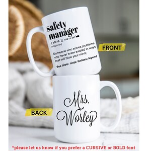 Safety Manager Travel Mug for Men Women Safety Officer Insulated Cup ...