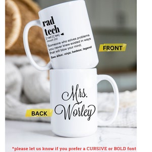 Personalized Rad Tech Gift Mug for Women and Men for - Etsy