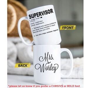 Funny Supervisor Gift Mug for Women and Men, for Birthday, Appreciation ...