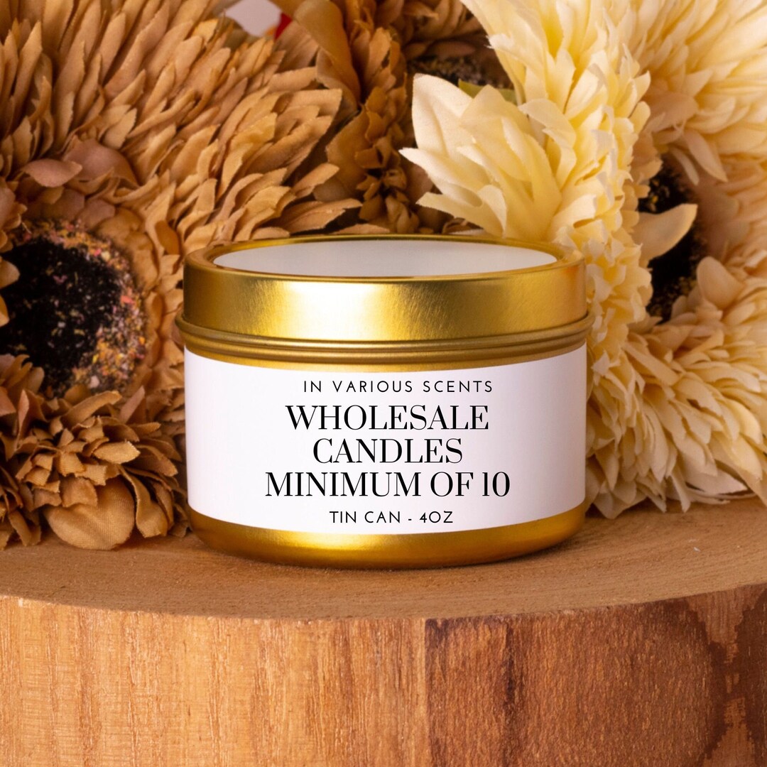 Custom Scented Candles Small Tin Candles 4 Oz Wedding Favors Gift ...