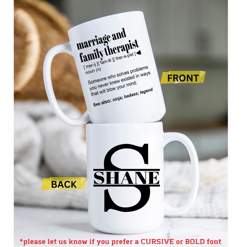 Therapist Gifts Marriage and Family Therapist Travel Mug Personalized ...