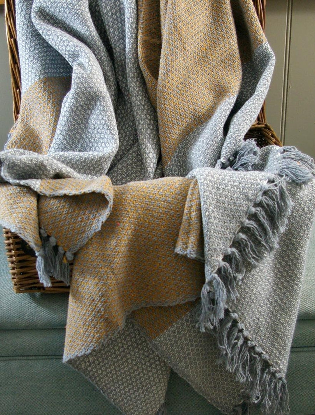 Two-tone Fair Trade Cotton Throw 100% Cotton 150cm X 130cm - Etsy UK