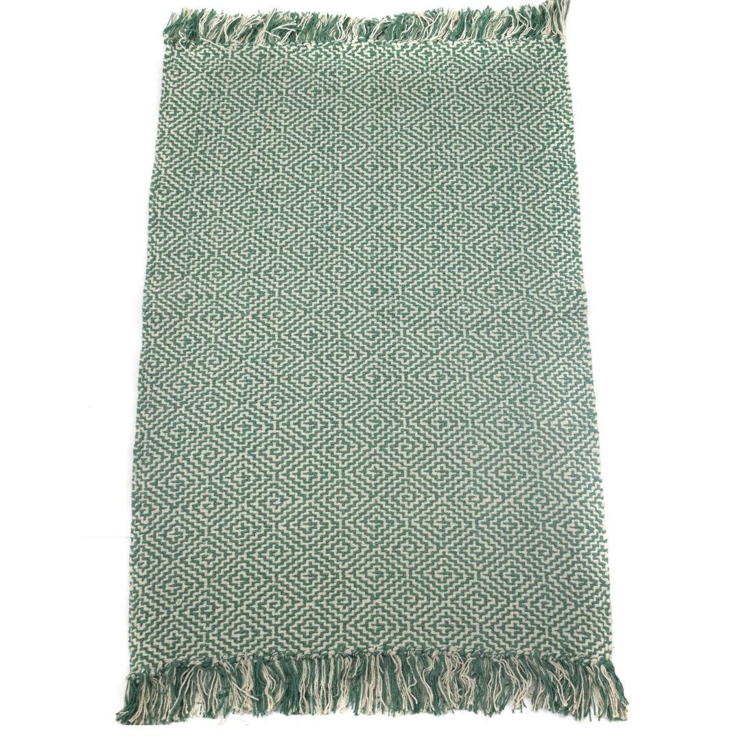 Souk Geometric Hand-woven Recycled Cotton Rug 75cm X 135cm | Etsy