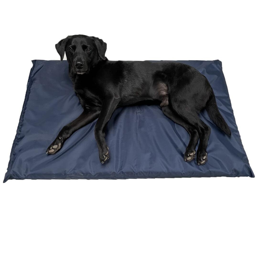 Navy Dog Bed Cage Crate Mat Chew Resistant Waterproof Tough Pad Uk Made ...