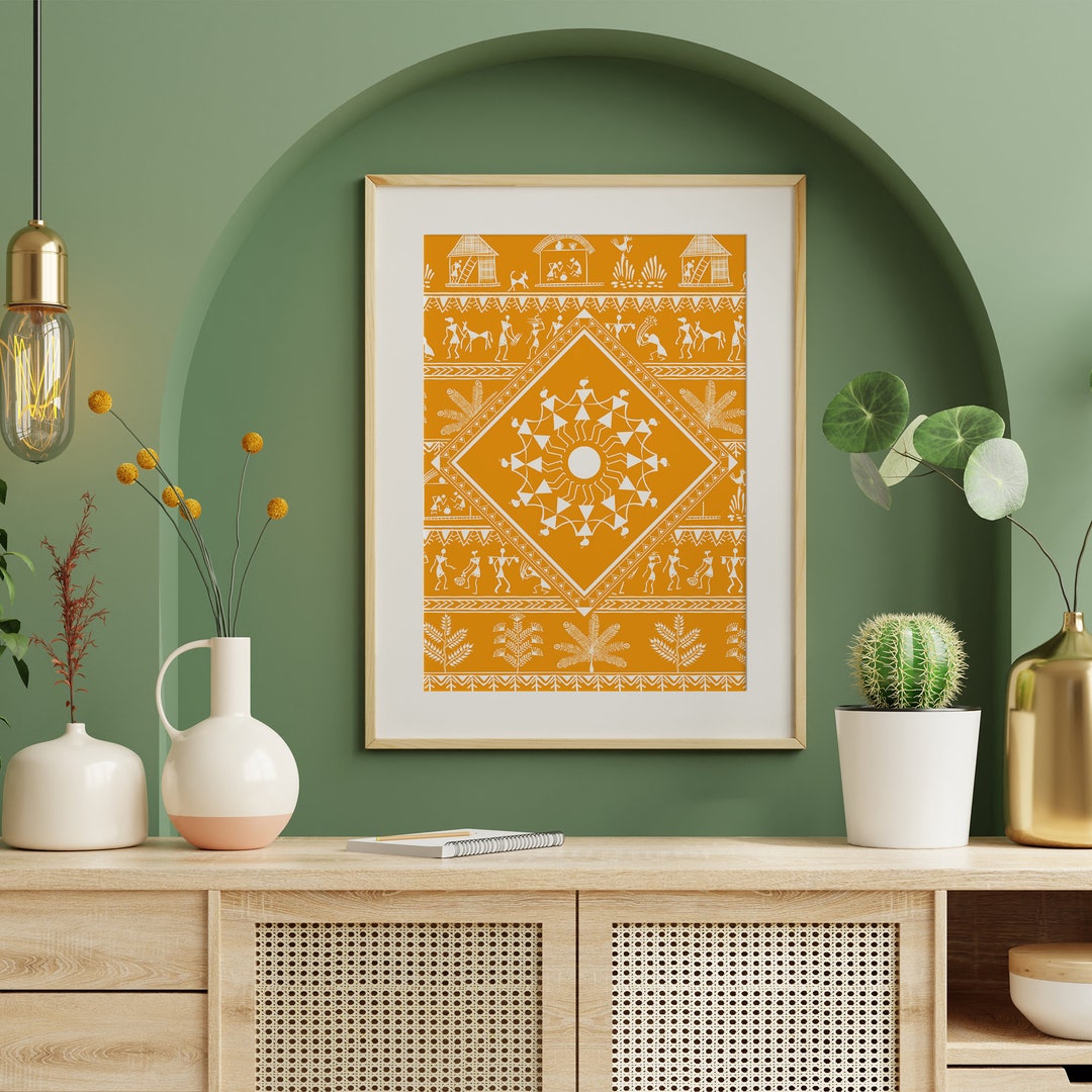 Indian Warli Painting Digital File, Traditional Indian Folk Art ...