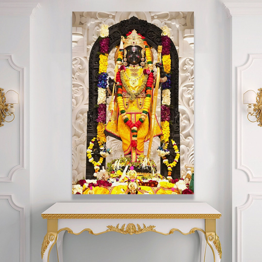 Shri Ram Lalla Ayodhya Statue Wall Art, Digital Print File for High ...