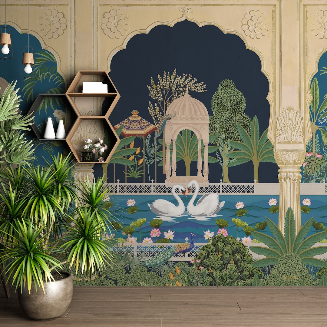 Ethnic Indian Wallpaper for Home, Office, Restaurant and Cafes Etc. - Etsy