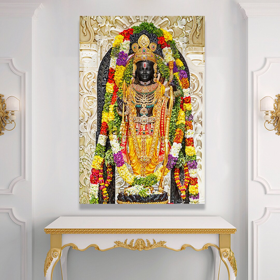 Shri Ram Lalla Ayodhya Statue Wall Art, Digital Print File for High ...