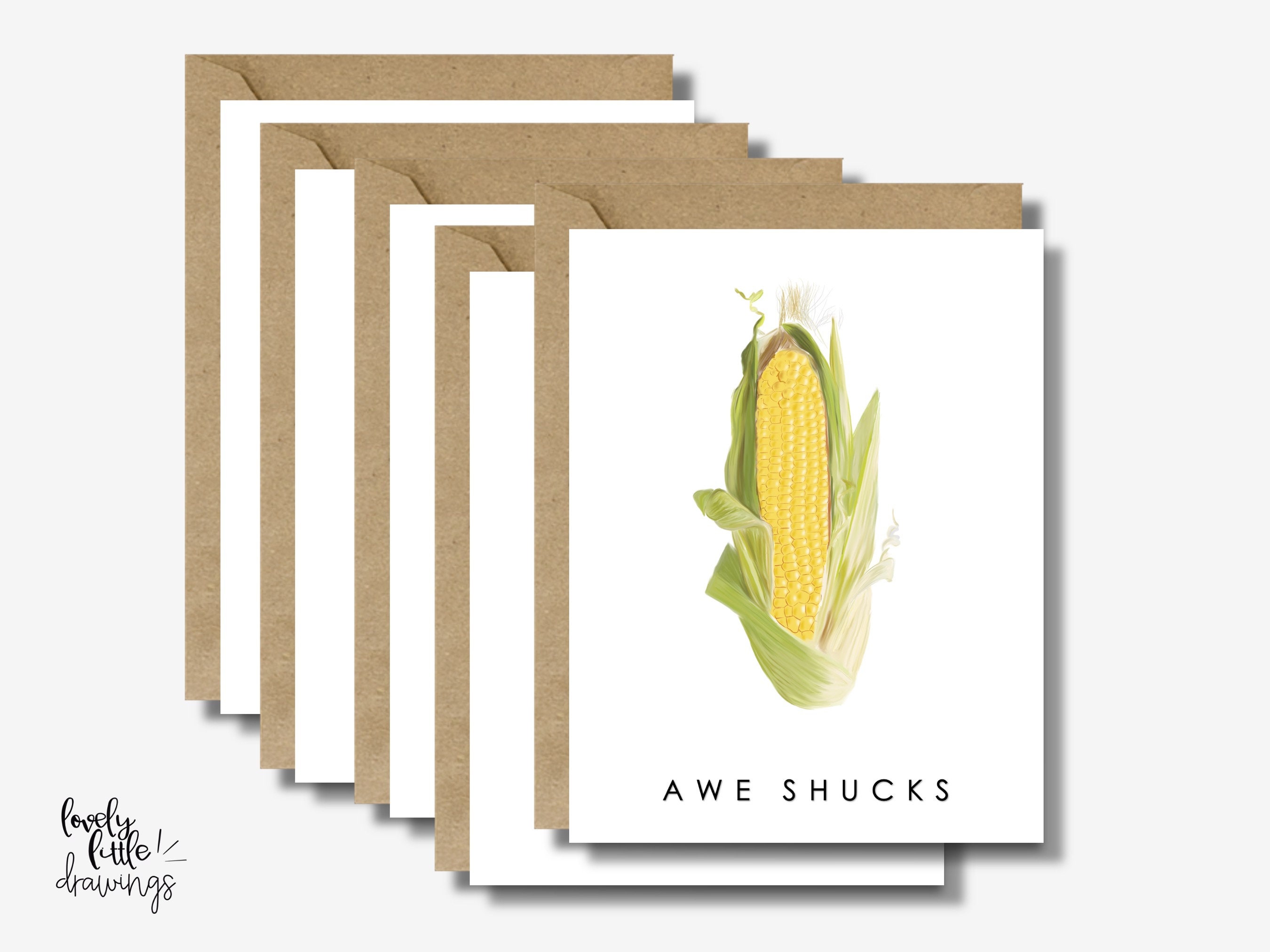 Corn on the Cob Thank You Card: Funny Foodie Greeting - Etsy