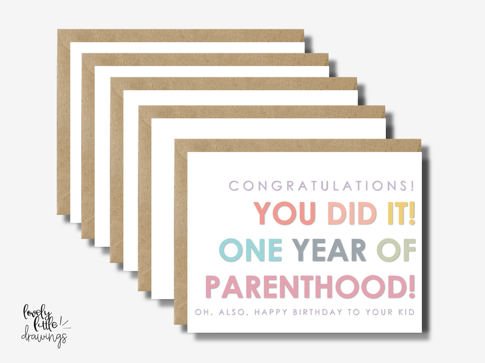 New Parents Greeting Card, First Year of Parenting Card, First Birthday ...