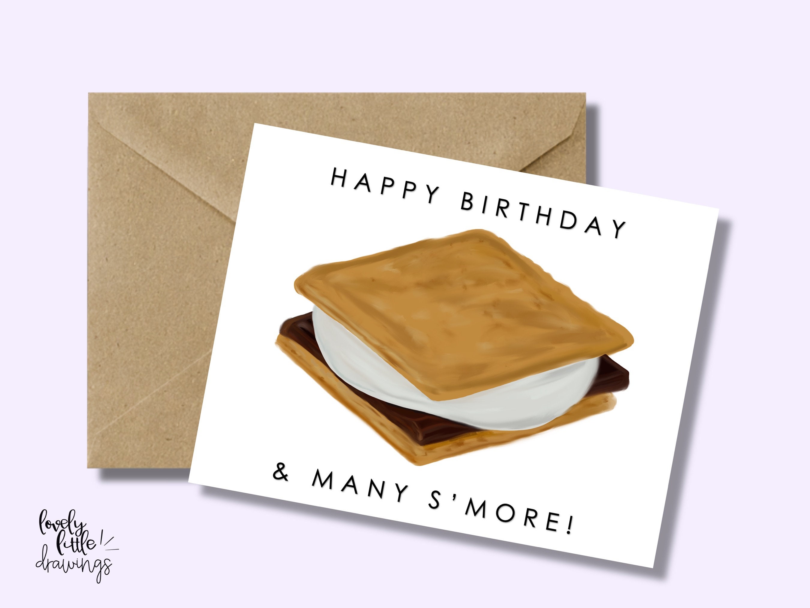 Funny S'more Birthday Card: Marshmallow Campfire Theme - Etsy
