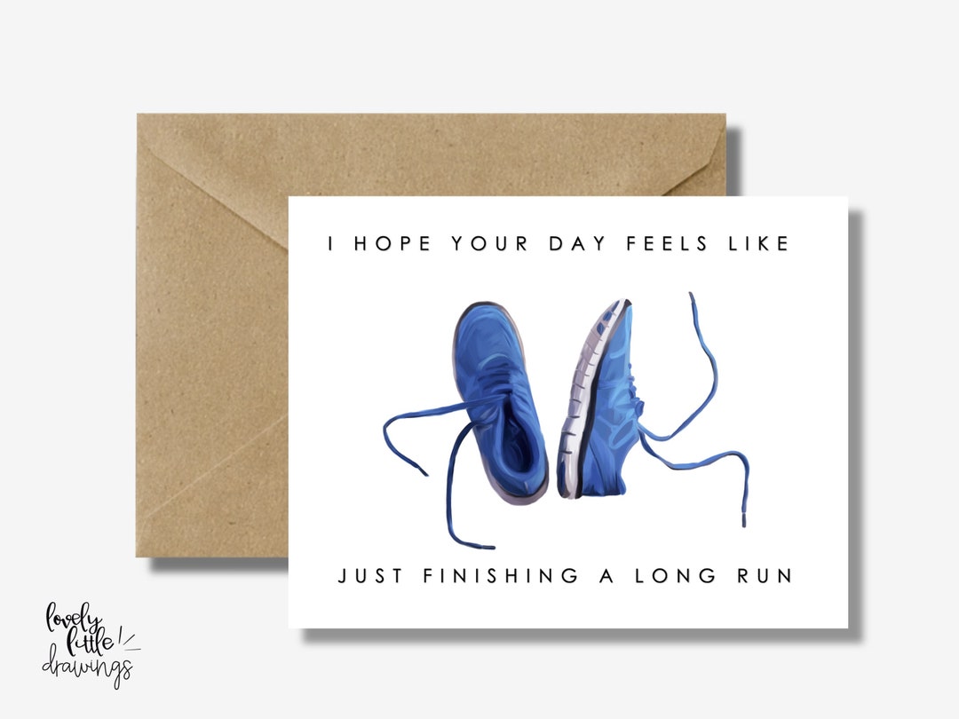 Running Birthday Card for Runner Post Run, Runners High Birthday Card ...