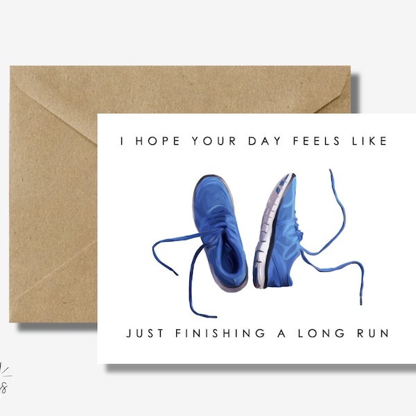 Birthday Man Running Card - Etsy