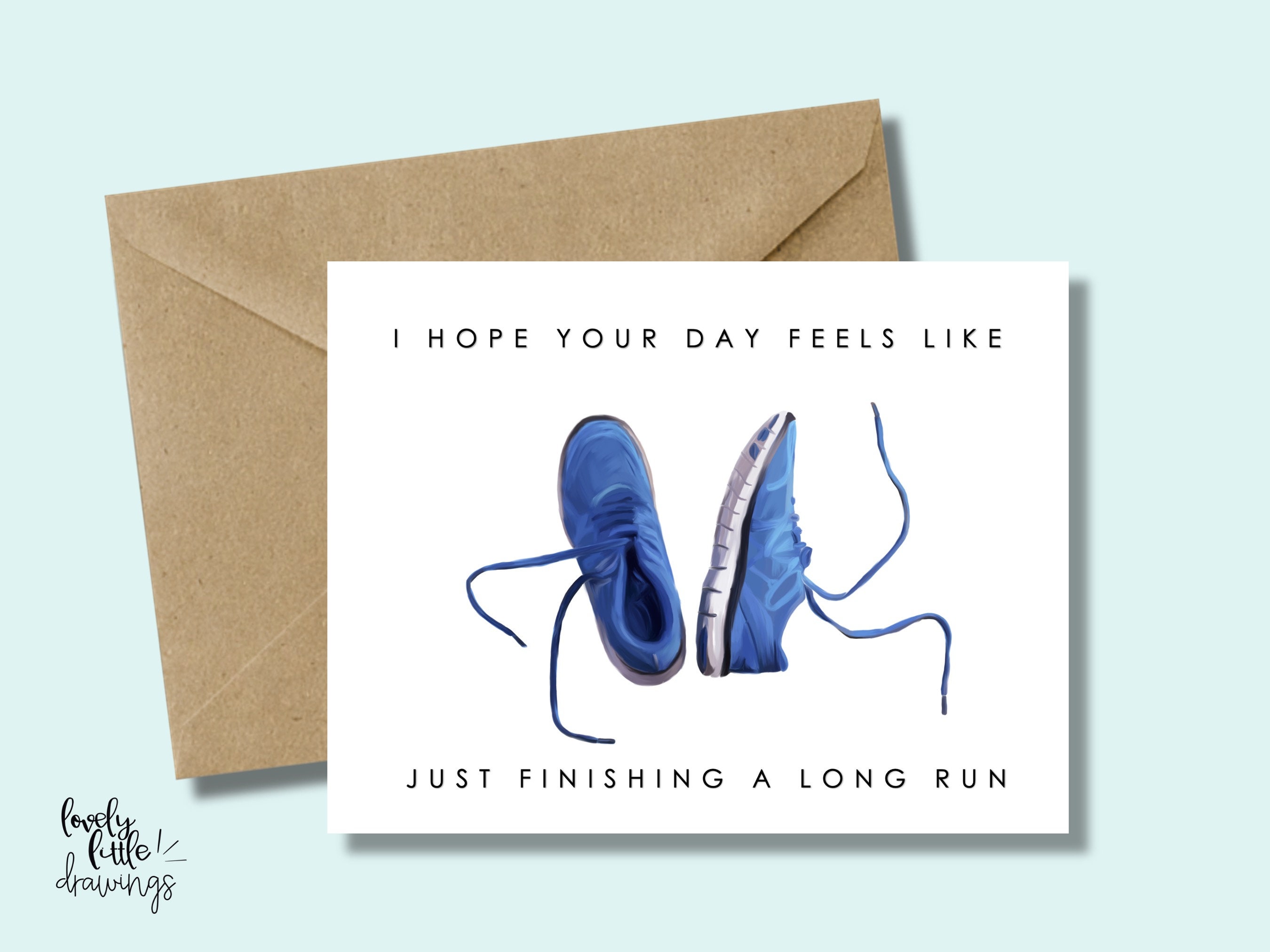 Running Birthday Card for Runner Post Run, Runners High Birthday Card ...