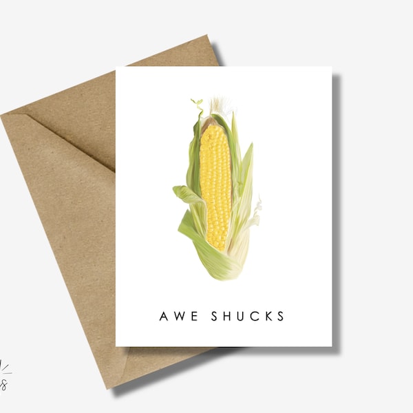 Corny Thank You Card - Etsy