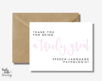Speech Therapist Graduation Greeting Card, Speech Pathologist, Speech ...