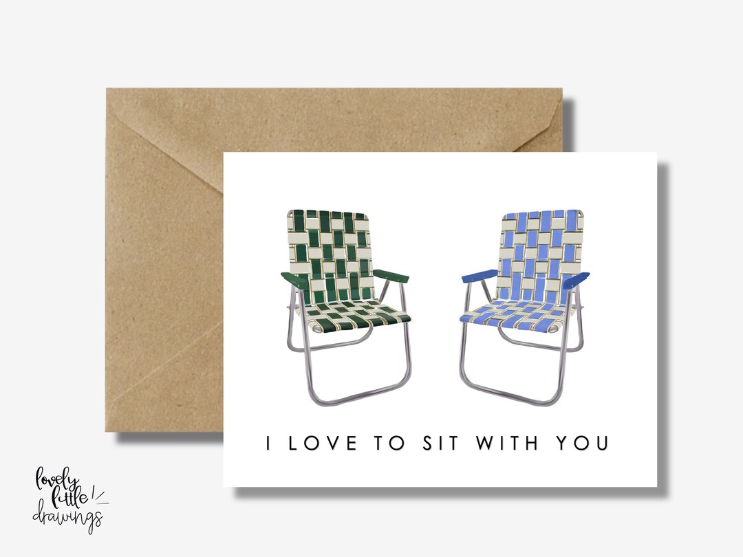 Lounge Chairs Retirement Card, Gen X Pop Art Greeting Card With Outdoor ...