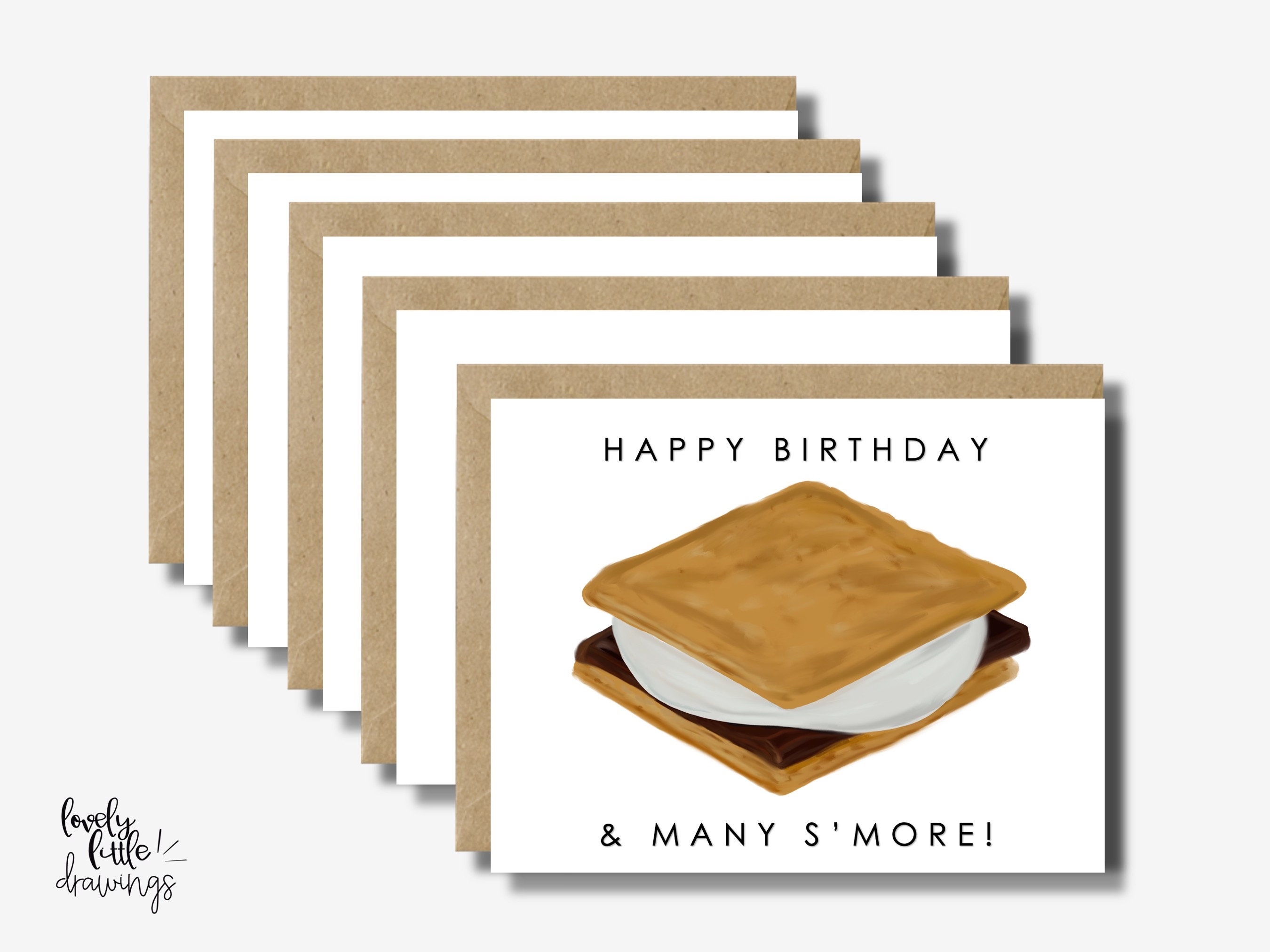 Funny S'more Birthday Card: Marshmallow Campfire Theme - Etsy