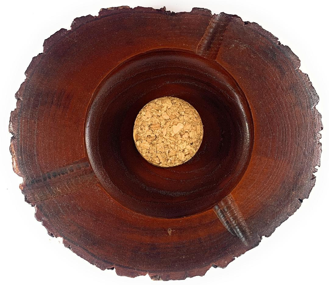 Round Original Wooden Large Pipe Cork Knocker Ashtray Outdoor | Etsy