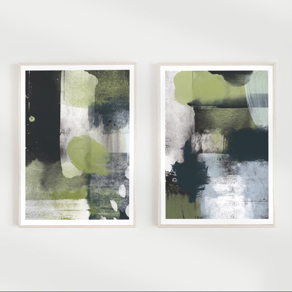 Green Abstract Poster - Etsy