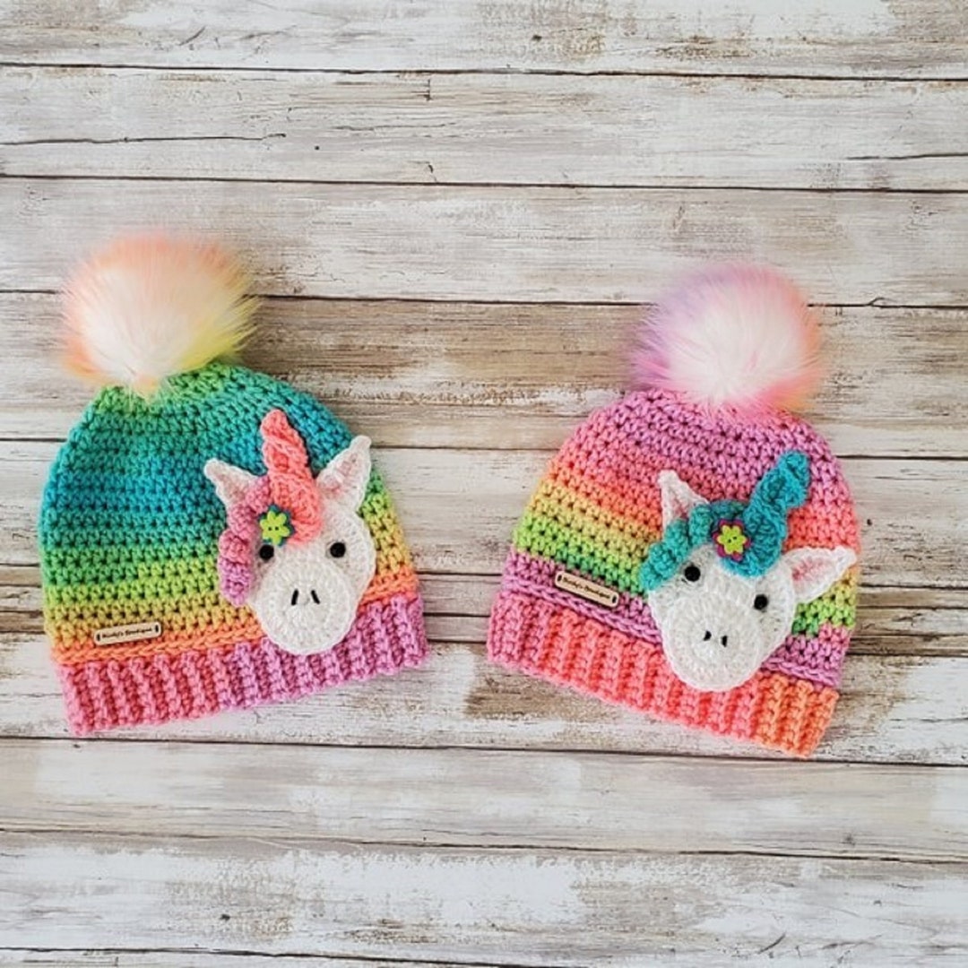 Unicorn Hat, Unicorn Winter Hat, Crochet Unicorn Hat, Unicorn Beanie ...