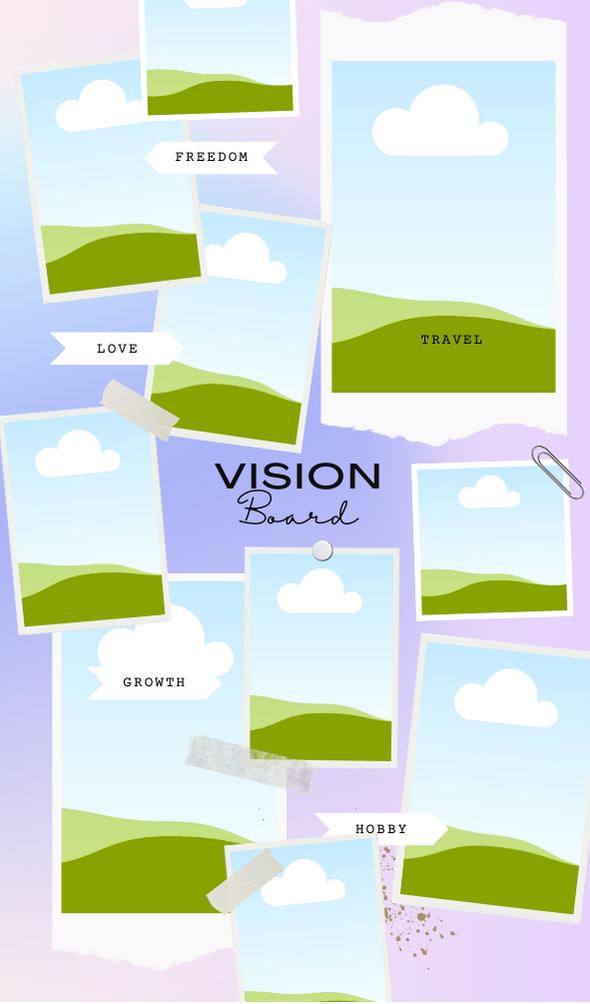 Vision Board Planner Template - Etsy