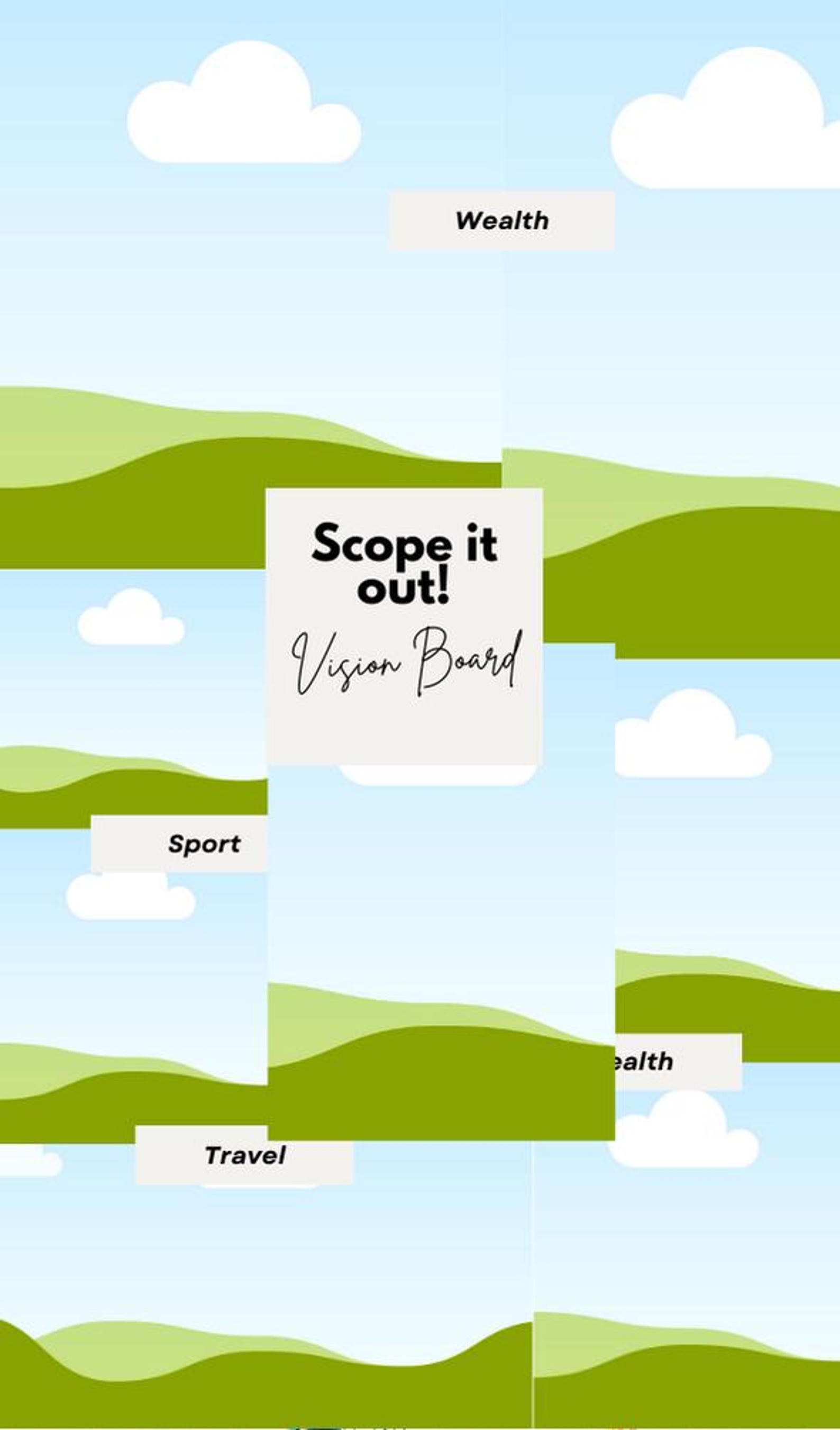 5 Inspirational Vision Board Templates - Etsy