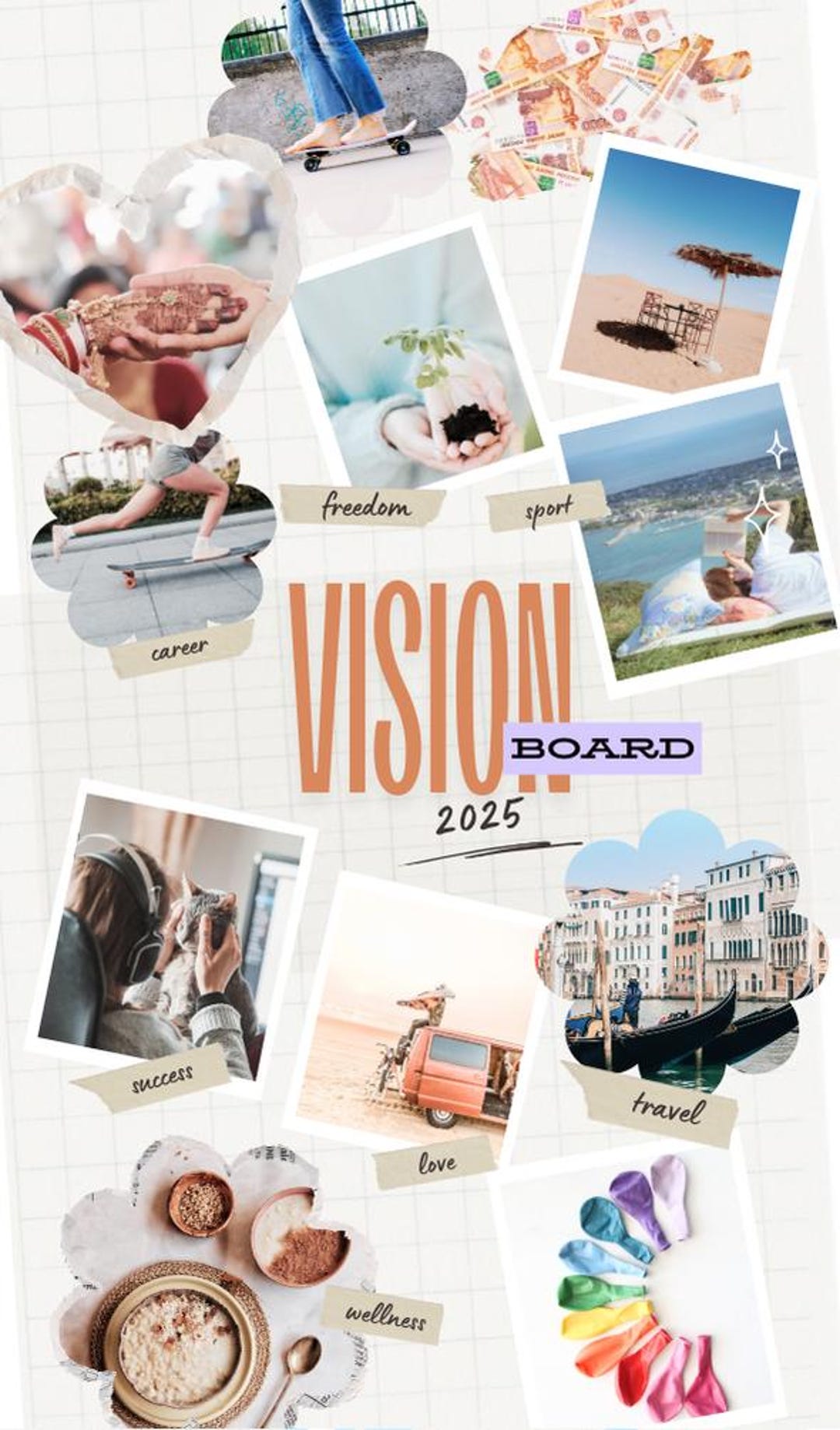 Vision Board Template for Your Goals - Etsy