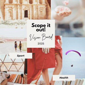 5 Inspirational Vision Board Templates - Etsy