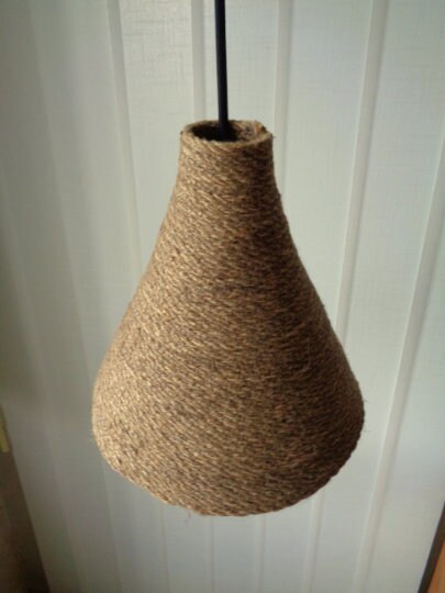 Tropical Pendant Light Rope Light Shade 8'' Small - Etsy
