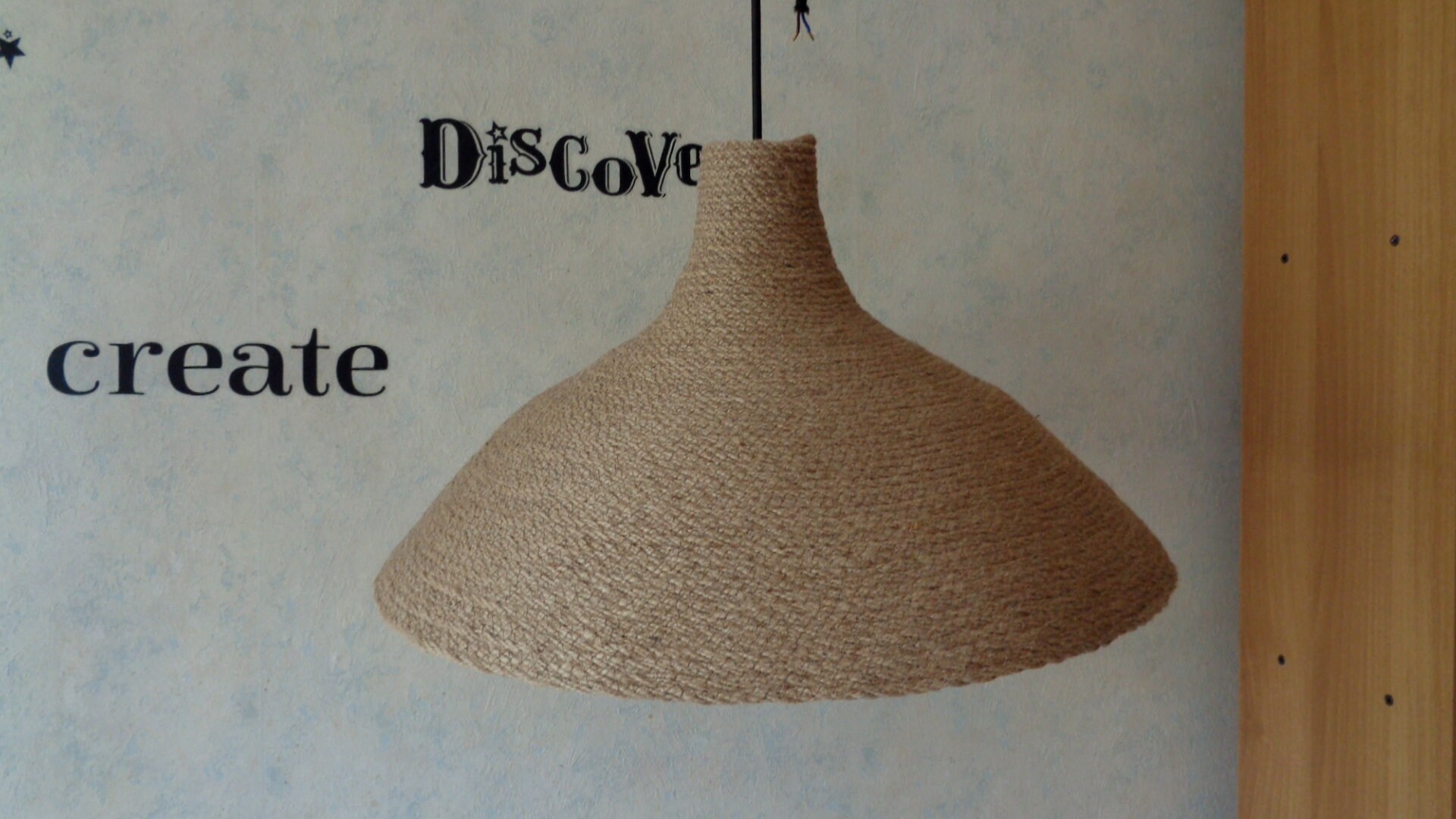 Large Pendant Light Hemp Pendant Light 20''diameter - Etsy