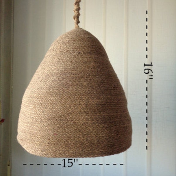 Jute Pendant Light - Etsy